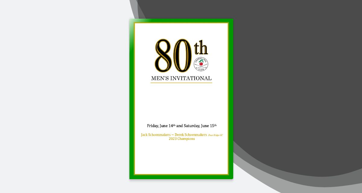 80th Men's Invitational Tournament Booklet
